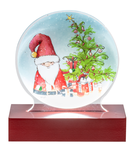 LED Light Up Retro Snowman & Santa Tabletop Figurine – Backyard Birder ...